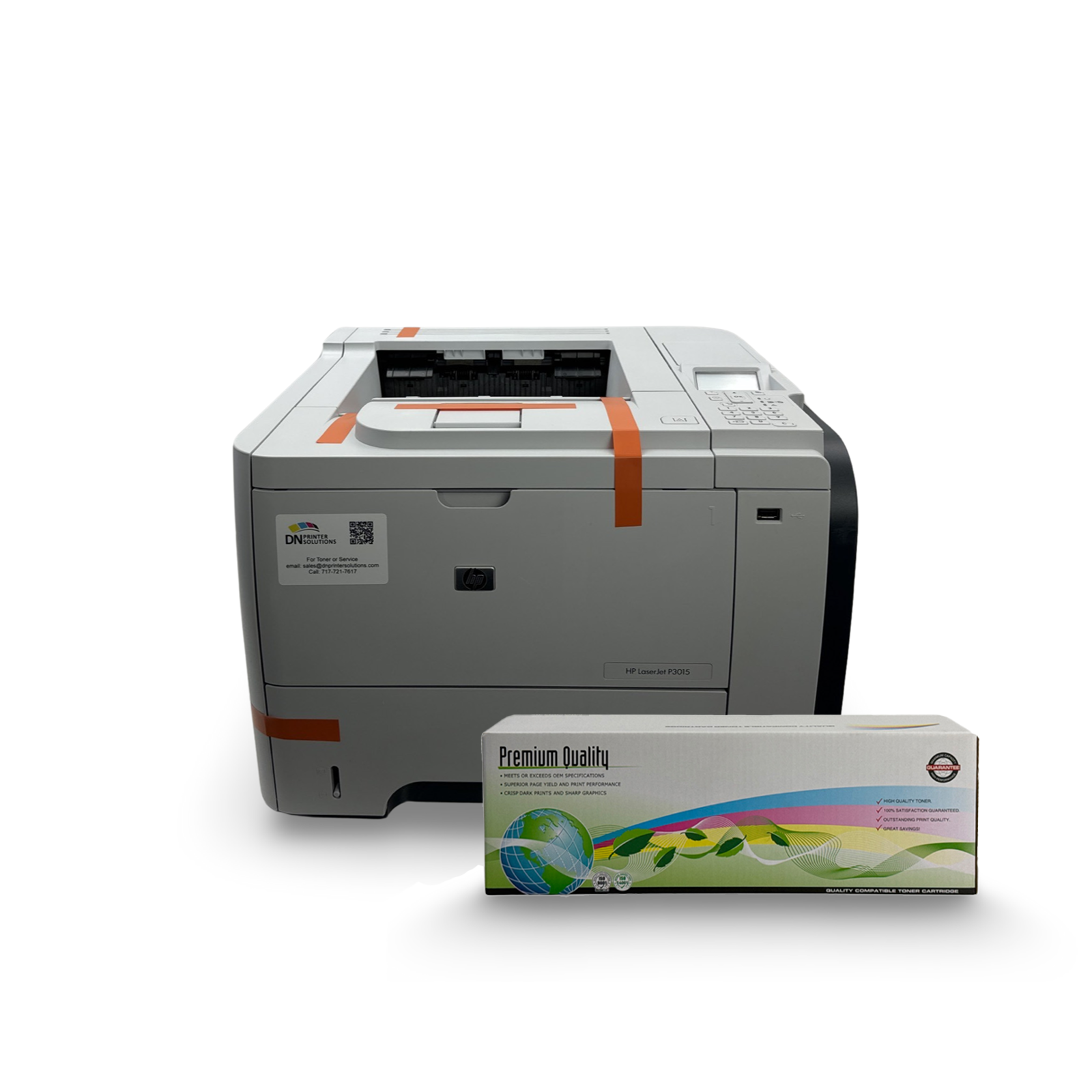 HP LaserJet Enterprise P3015dn Printer CE528A Refurbished Bundle with